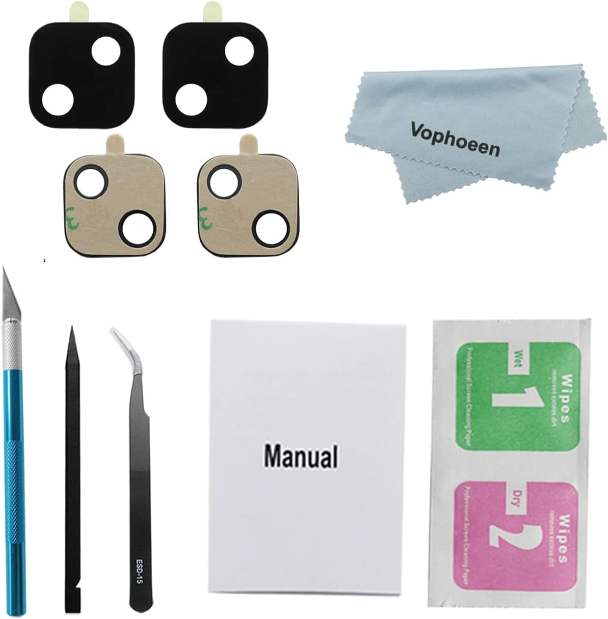 Amazon.com: YUYOND 3pcs OEM Original Rear Back Camera Glass Lens ...