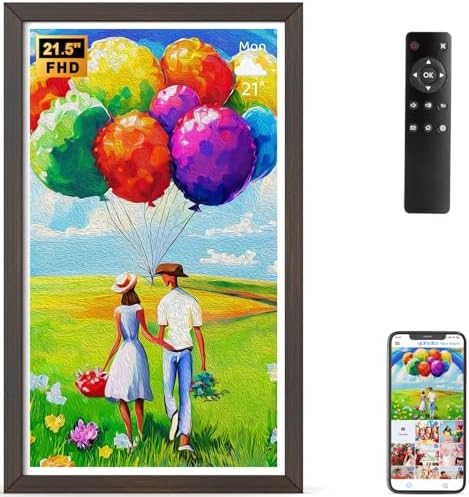 Amazon.com : BSIMB 21.5 Inch Touchscreen Large Digital Picture Frame ...