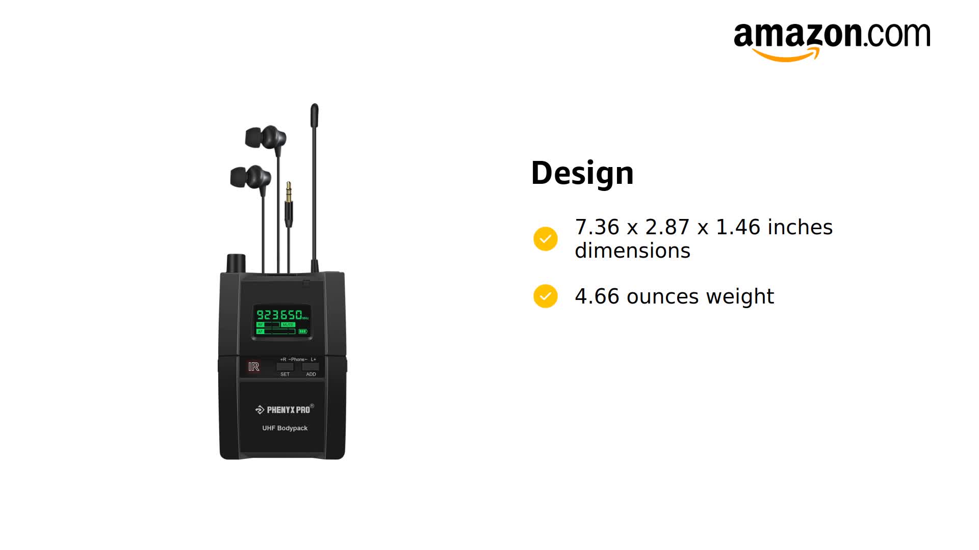 Personal Monitor System Phenyx Pro PTM-10 Stereo (IEM) Bodypack ...
