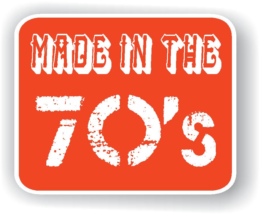 Amazon.com: Seventies 70's Hippie Orange White Full Color Decal Sticker ...