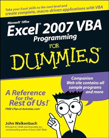 Amazon.com: Excel 2007 VBA Programming For Dummies eBook : Walkenbach, John, Jan Karel Pieterse ...