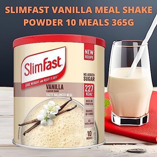 Meal Replacement SlimFast Vanilla Meal Shake Powder 10 Servings 365g ...
