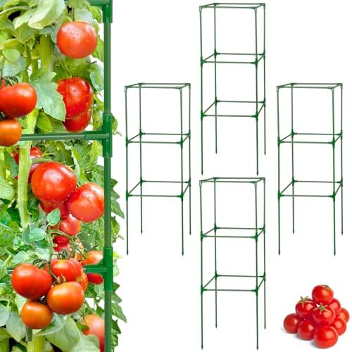 Amazon.com : Therwen 8 Packs Tomato Cages for Garden 41.5 x 15 x 15 ...