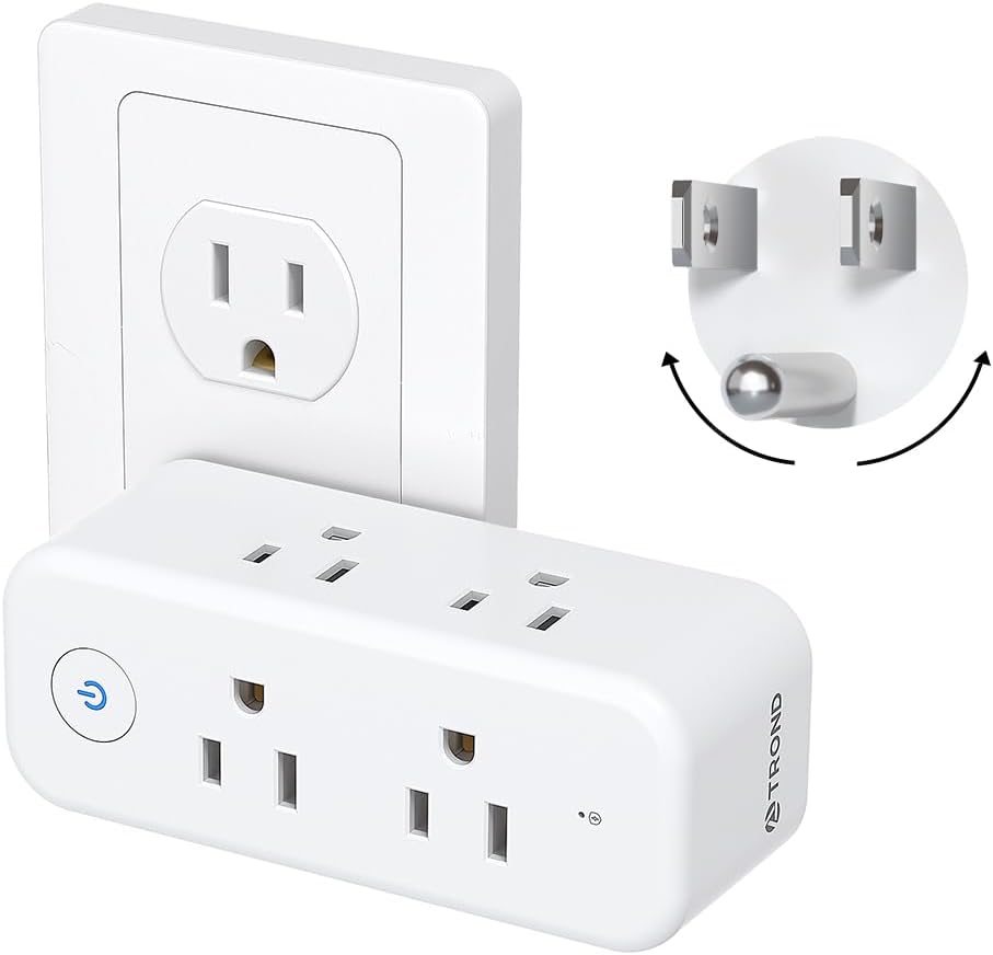 Amazon.com: Cable Matters 2-Pack 6 Outlet Splitter Grounded Side Access ...
