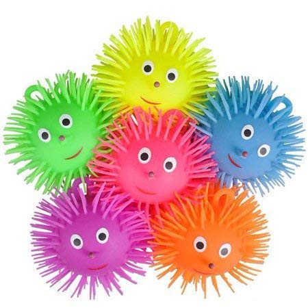 Party-Hut Smile Face Puffer Ball with Flashing Light Throw Squeeze ...