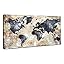 Amazon.com: Framed Wall Art World Map Wall Art Print Picture Wall Art ...