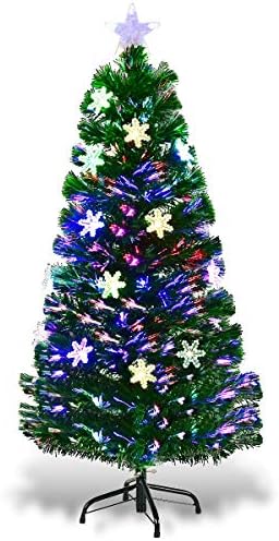 Amazon.com: National Tree 48 Inch Fiber Optic Radiance Fireworks Tree ...