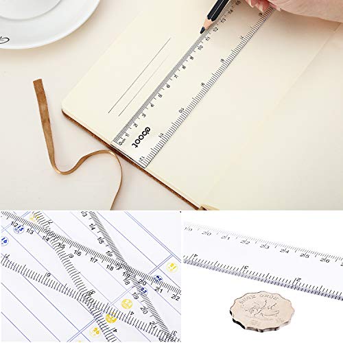 Snapklik.com : 2 Pack Plastic Ruler Straight Ruler Plastic Measuring ...