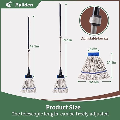 Snapklik.com : Looped-End String Mop, Heavy Duty Wet Mops For Floor ...