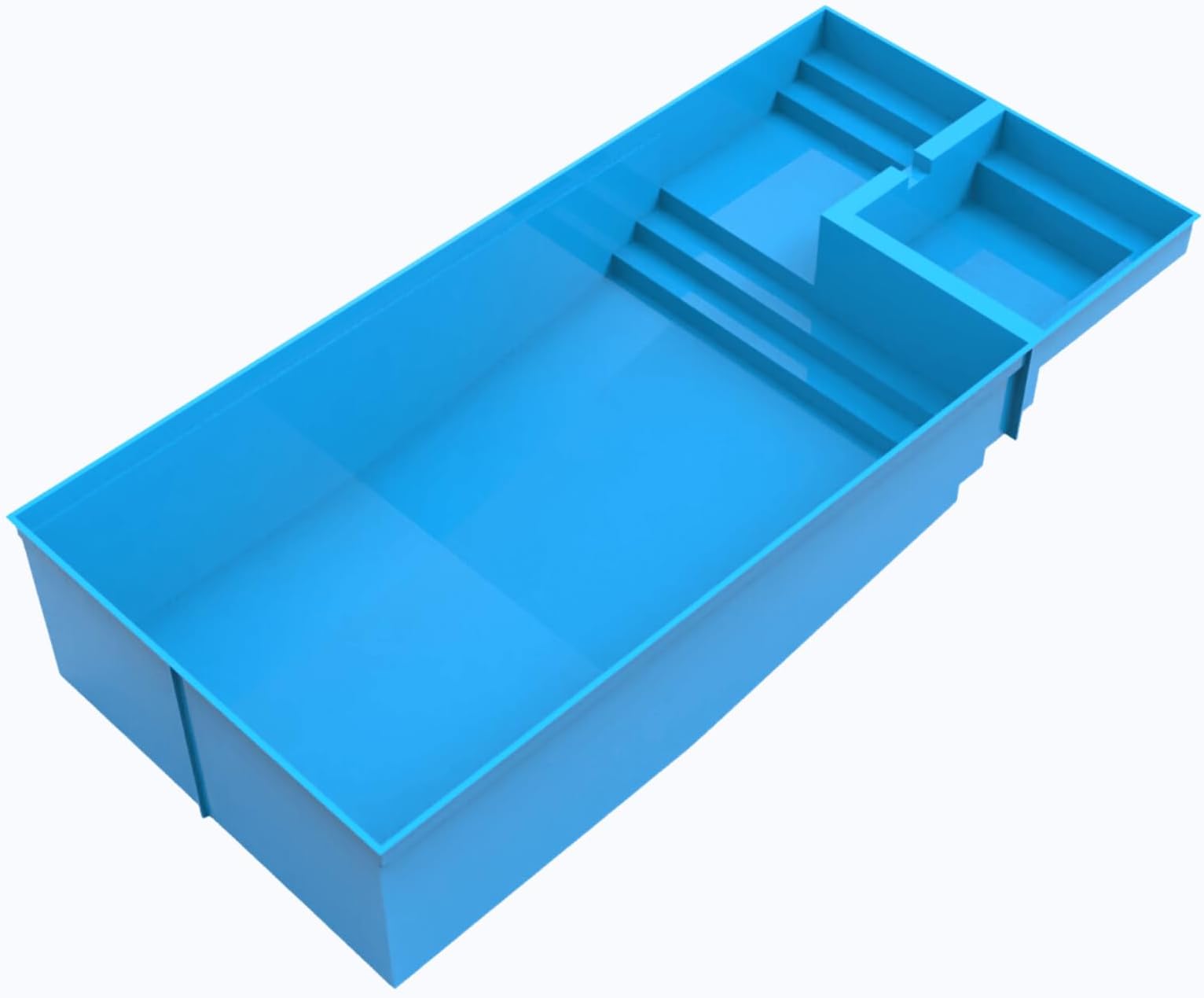 Amazon.com : Ambikun Fiberglass Inground Pool Shell Size 26' x 13' x 5. ...