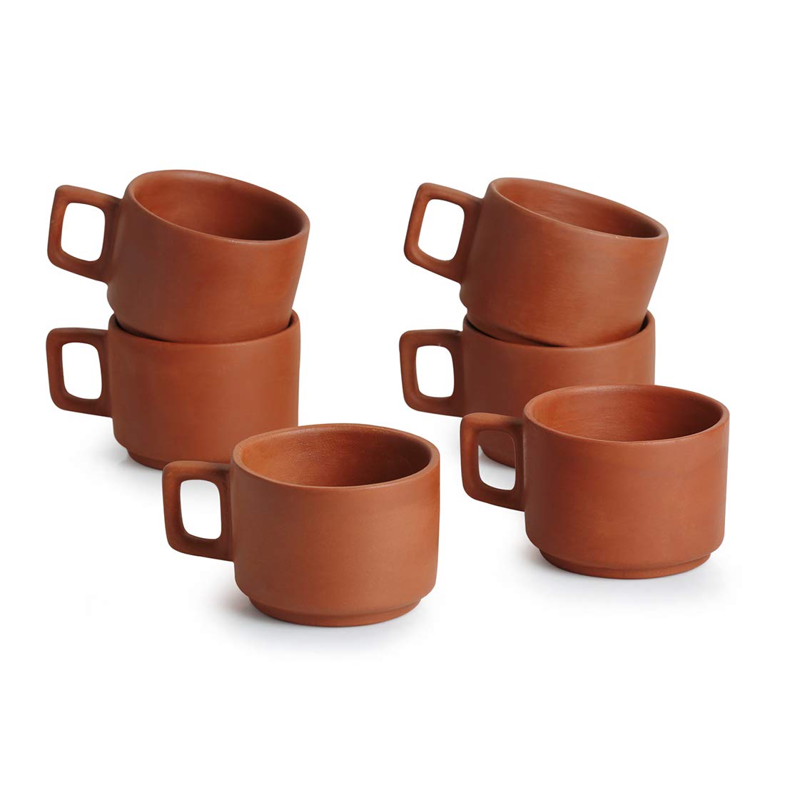 Buy ExclusiveLane Handmade Earthen Clay Cups Set For Tea Of 6 Tea buy-exclusivelane-handmade-earthen-clay-cups-set-for-tea-of-6-tea