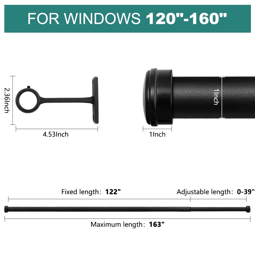 Extra Long Curtain Rods 160