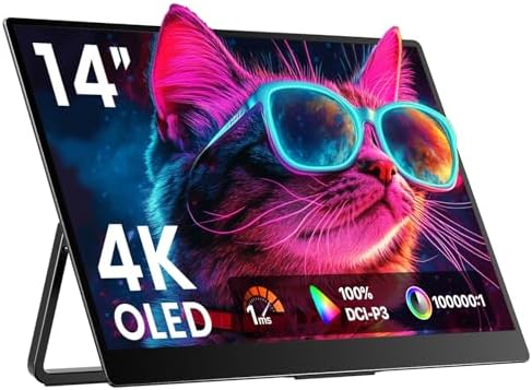 Amazon.com: Upperizon Portable Monitor 14 inch 4K 3840X2400 100000:1 ...