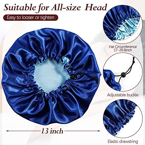 Amazon.com: 10 Pcs Satin Silk Bonnet for Sleeping Hair Bonnets for ...