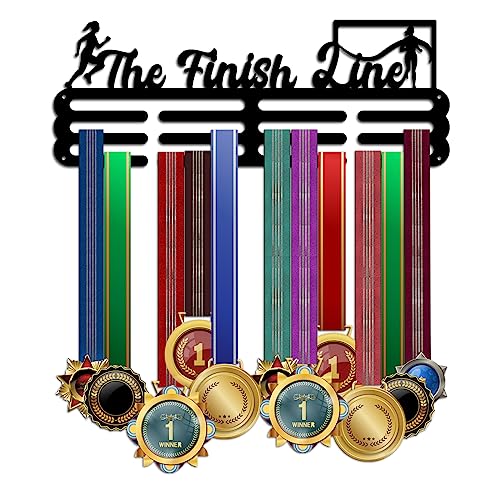 PH PandaHall Running Metal Medal Holder, The Finish Line Medal Rack ...