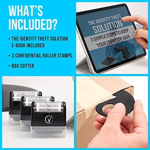 Snapklik.com : Identity Protection Roller Stamps Wide Kit, Secure ...