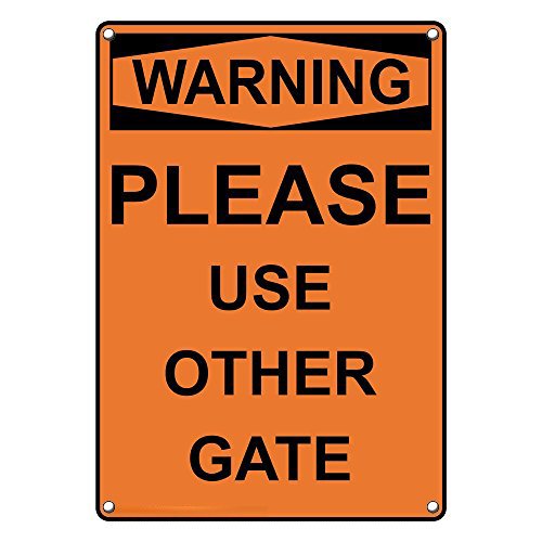 Amazon.com: Weatherproof Plastic Vertical OSHA Warning Please Use Other ...