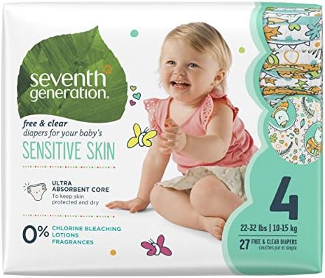 Amazon.com: Seventh Generation Baby Diapers for Sensitive Skin, Animal ...