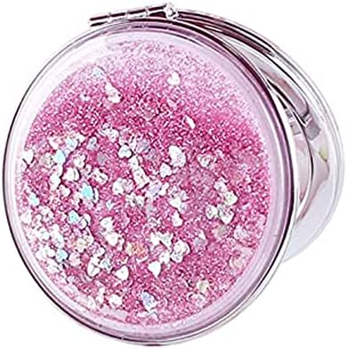 YUXIANLB Compact Mirror for Purse, Heart Shaped Double-Sided 1X/2X ...