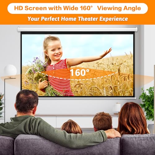 Snapklik.com : Antifir 84 16:9 HD Motorized Projection Screen