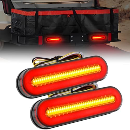 Amazon.com: FXC 2PCS Smoked Lens 5" Oval Red LED Stop Brake Tail Lights ...