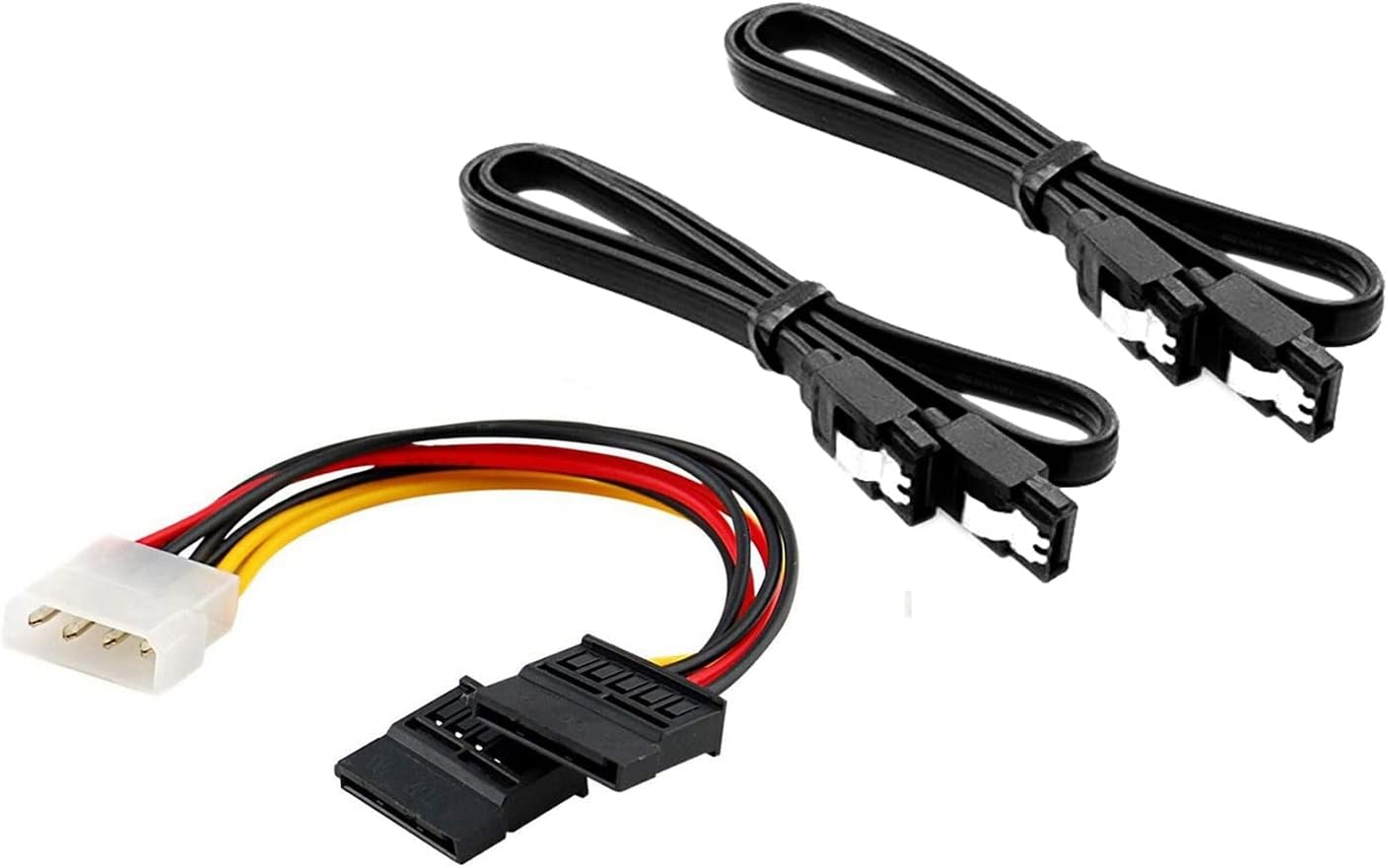PARUHT |1+1| Sata 3 Data Cable with Locking Latch + 20 cm SATA Power to ...