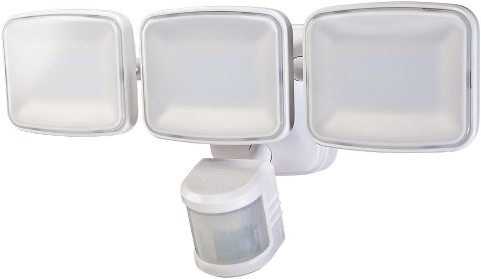 Globe Electric HZ-5833-WH LED Activated Security 3000 Lumen Triple Lamp ...