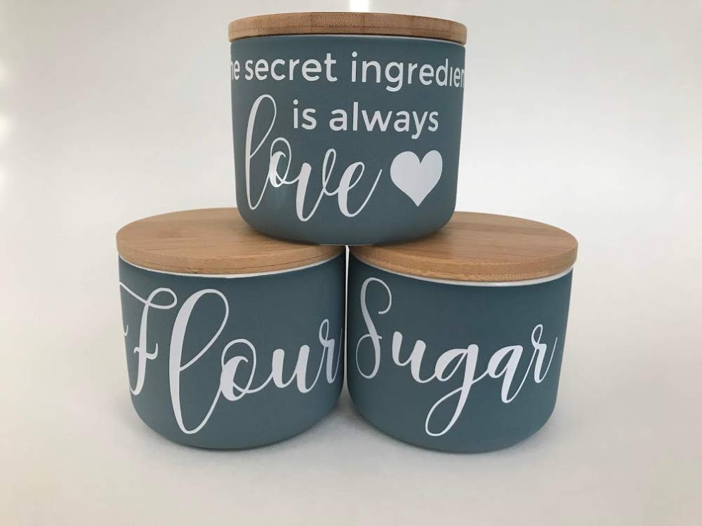 Amazon.com: Personalized Flour and Sugar Kitchen Jars : Handmade Products