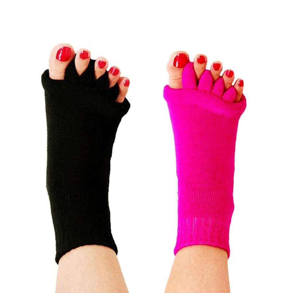 Yoga Sport Gym Five Toe Separator Socks,Foot Alignment Massage Socks ...