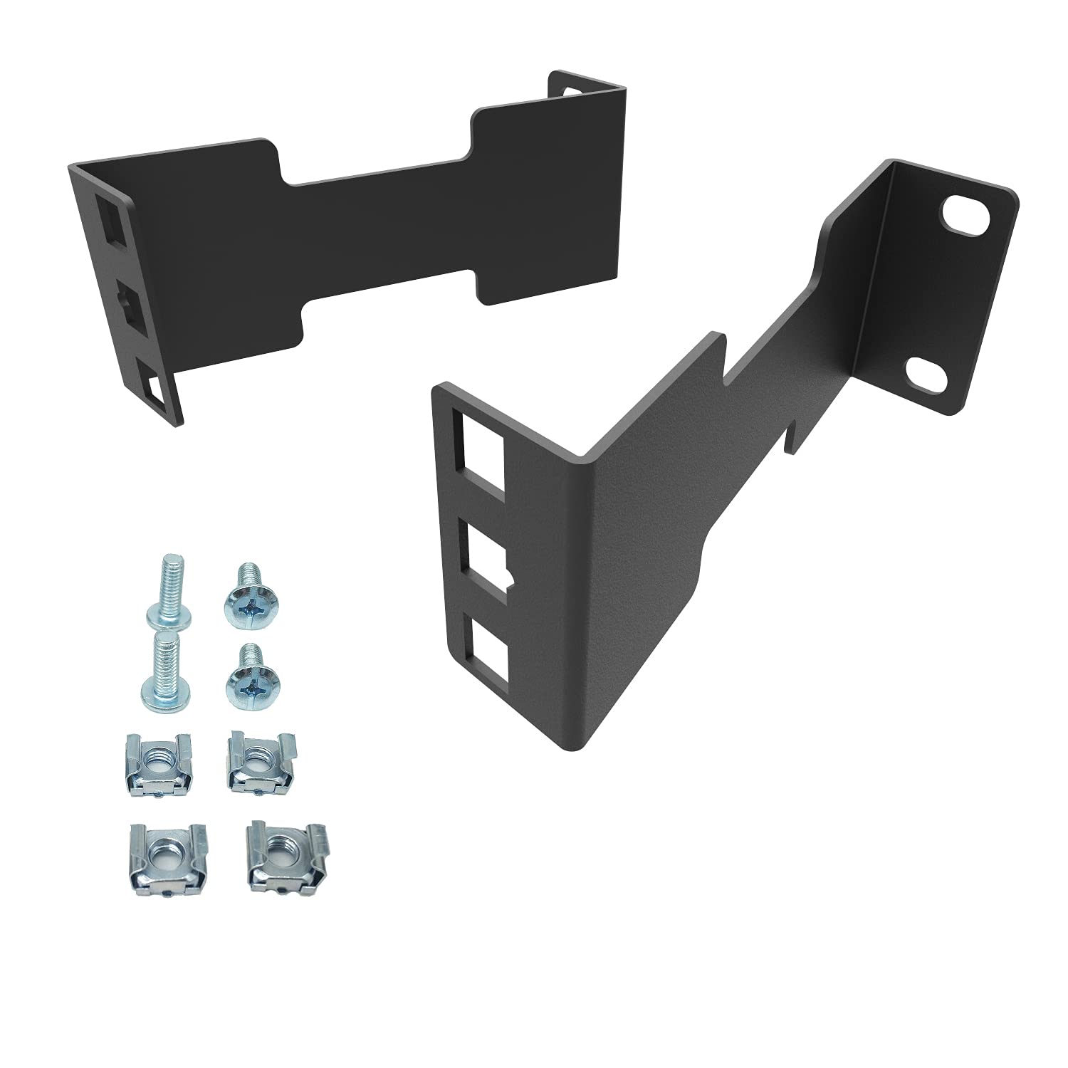 Jingchengmei 1U Server Rack Depth Extender 4 Inch Deep Recessed Rack