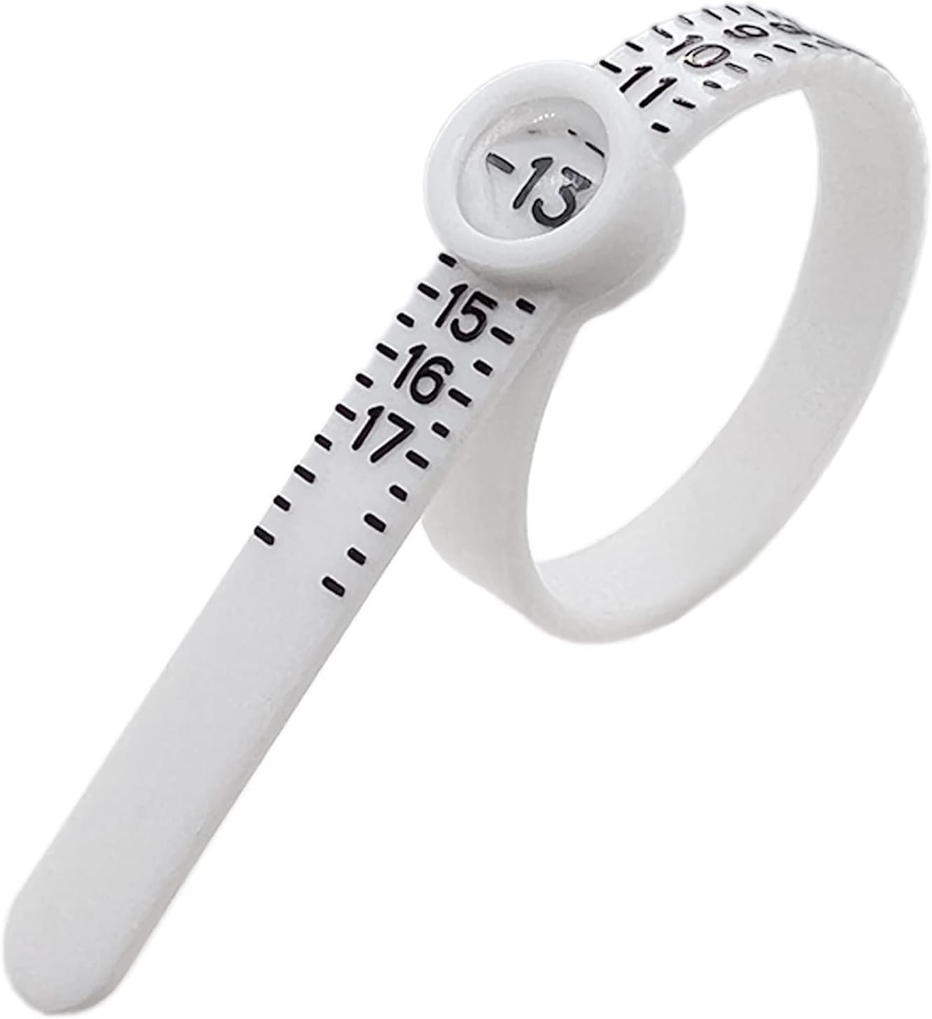 Amazon.com: 1Pc White Ring Sizer Measuring Tool, Reusable Ring Size ...