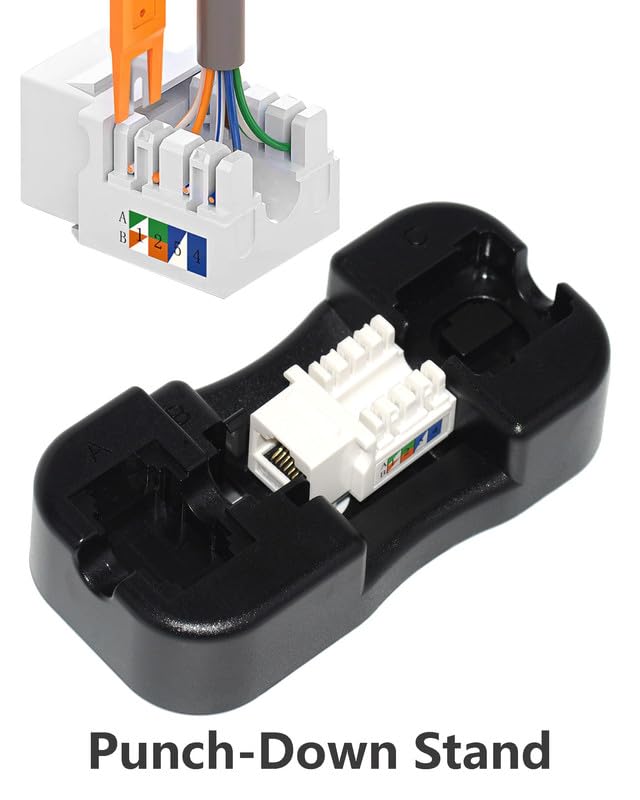 Snapklik.com : VANDESAIL Cat6 Keystone Jacks 5 Pack Rj45 Coupler ...