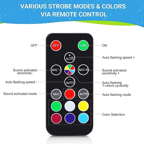 Snapklik.com : Halloween Mini LED Strobe Light, Sound Activated Party ...