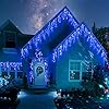 Lomotech Christmas Icicle Lights - 32Ft 8 Modes Waterproof Christmas ...