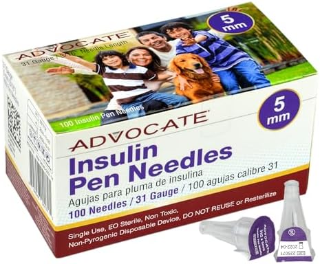 Amazon.com: Diabetic Pen Needles 31g 5mm | Extra Lubricated, Tri-Bevel ...