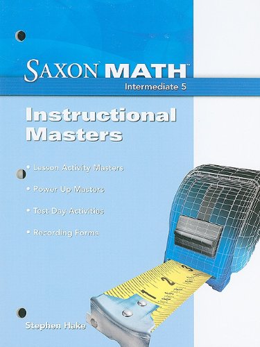 Amazon.com: Instructional Masters 2008 (Saxon Math Intermediate 5 ...