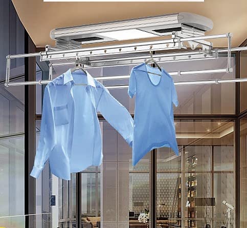 Electric Ceiling Mount Automatic Clothes Drying Rack - E07-0805AFHPS ...
