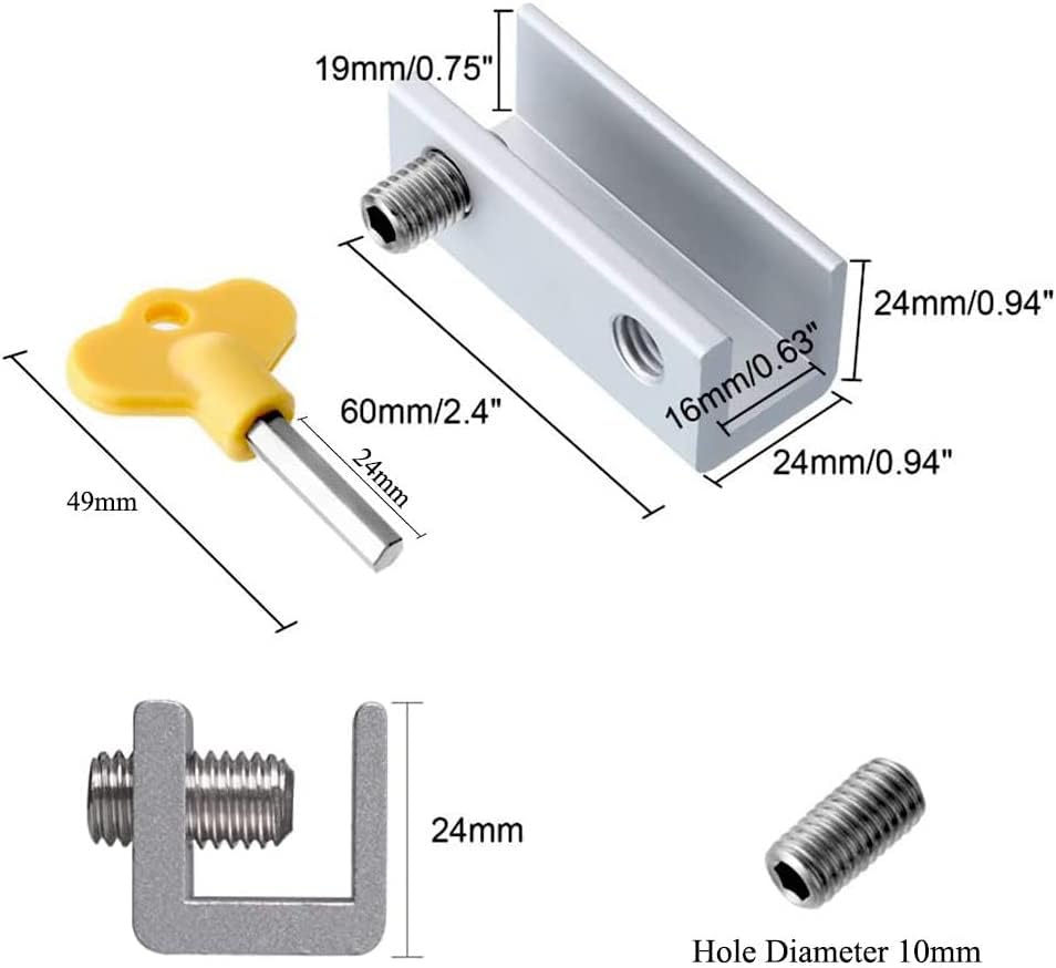 Aluminum Alloy Door Frame, 4 Pcs Door and Window Theft Lock, Sliding ...