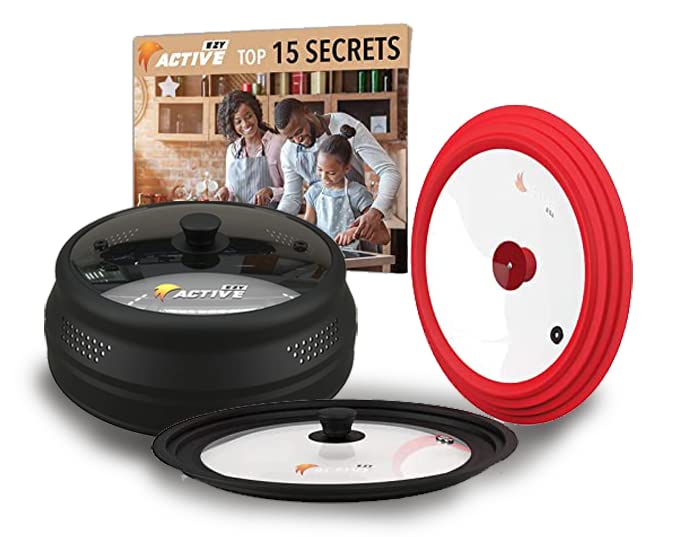 Amazon.com: Universal Lids and Microwave Splatter Cover Bundle ...