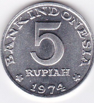 1974 Indonesia 5 Rupiah Coin at Amazon's Collectible Coins Store