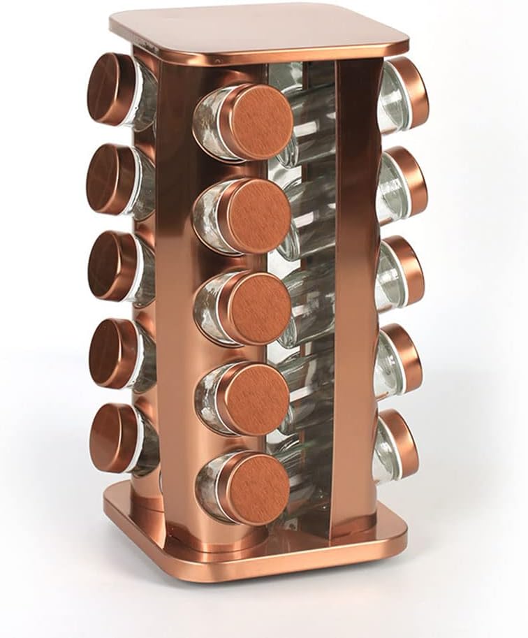 Amazon.com: Boxweer Revolving Spice Rack Set with 20 Empty Spices Jars ...