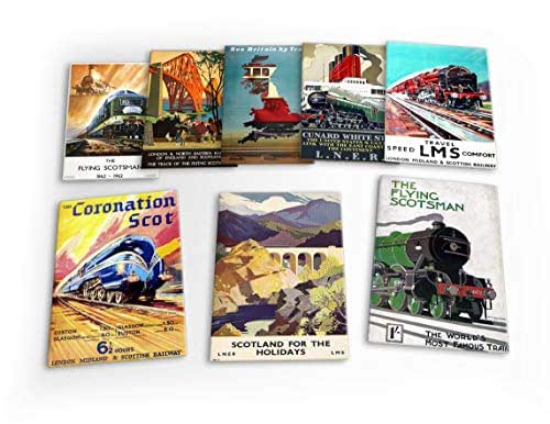 Amazon.com: Railway Trains 8 X Plastic Poster Refrigerator Magnets ...