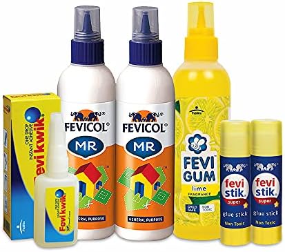 Fevicol Craft and General Adhesives (2 Fevistik 15gm, 2 Fevicol MR ...