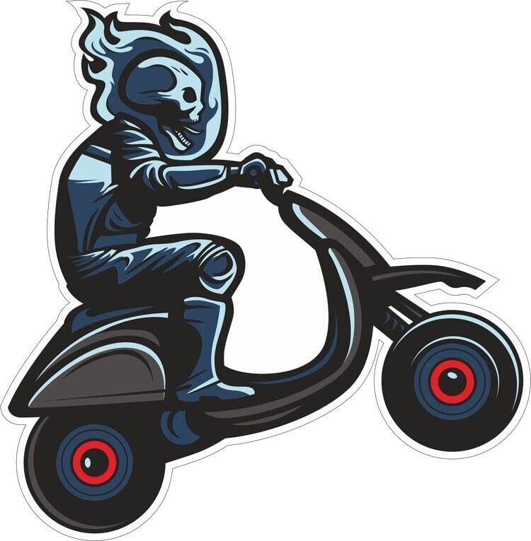 Amazon.com - Skeleton Sticker Drive Bike Vespa Scooter Rebel Skull ...