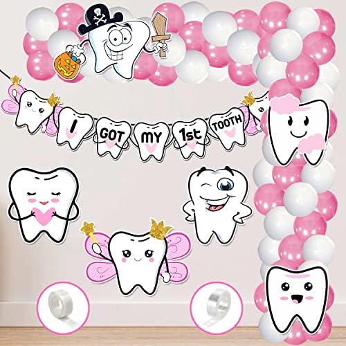 Zyozique 59 pack I Got My First Tooth Decoration Kit included Cardstock ...