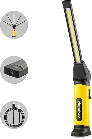 Napatyre LED Torch Rechargeable Work Light,1000 Lumens Portable ...