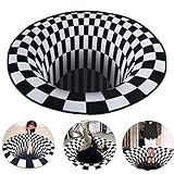 3D Vortex Optical Illusion Rug