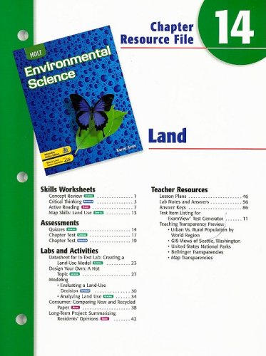 Holt Environmental Science Chapter 14 Resource File: Land: Karen Arms ...
