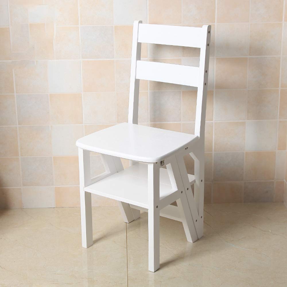 Buy DOKJ Mini 4-step Wooden Ladders, all solid wood ladder chair, multi ...