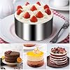 8 Pieces Round Food Rings,Cooking Rings Set,Stainless Steel Cake Circle ...